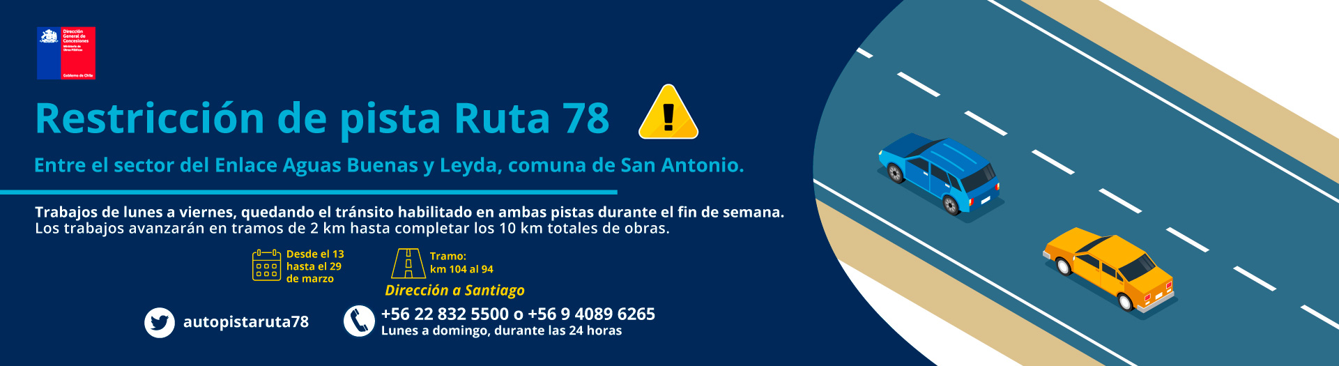 Inicio | Autopista San Antonio-Santiago, Ruta 78
